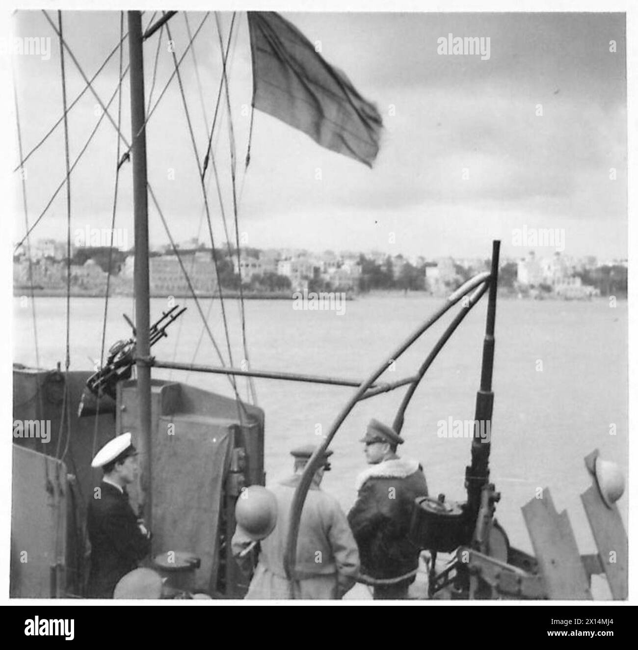 General Alexander departs the Anzio fort aboard a torpedo-carrying ...