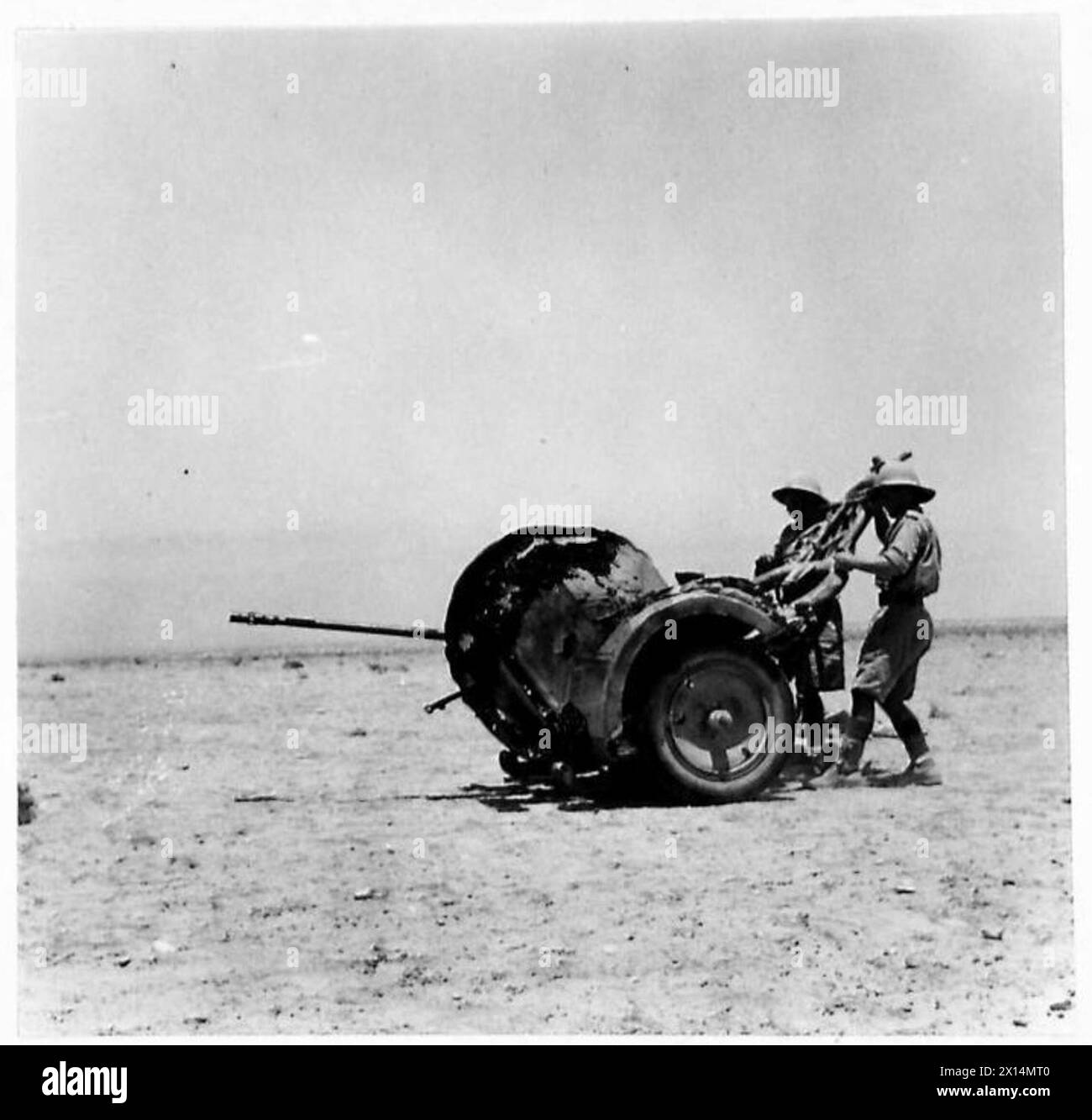 A CAPTURED GERMAN GUN - Photographs taken on one of the German flak ...