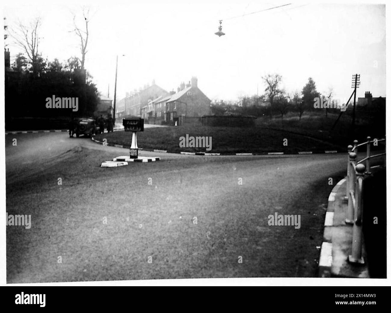 A camouflaged military emplacement positioned at the junction of four ...