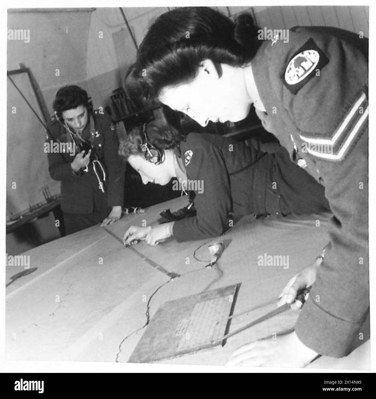ATS PLOTTER GIRLS - Cpl. Elizabeth Amery at work in the plotting room ...