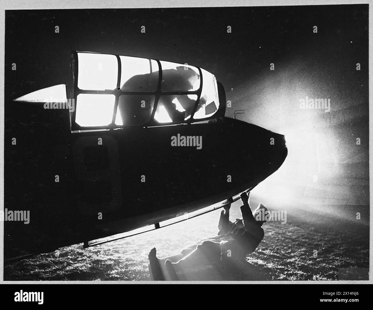 GLIDER PILOTS TRAIN BY NIGHT - Photographs taken at an R.A.F. station ...