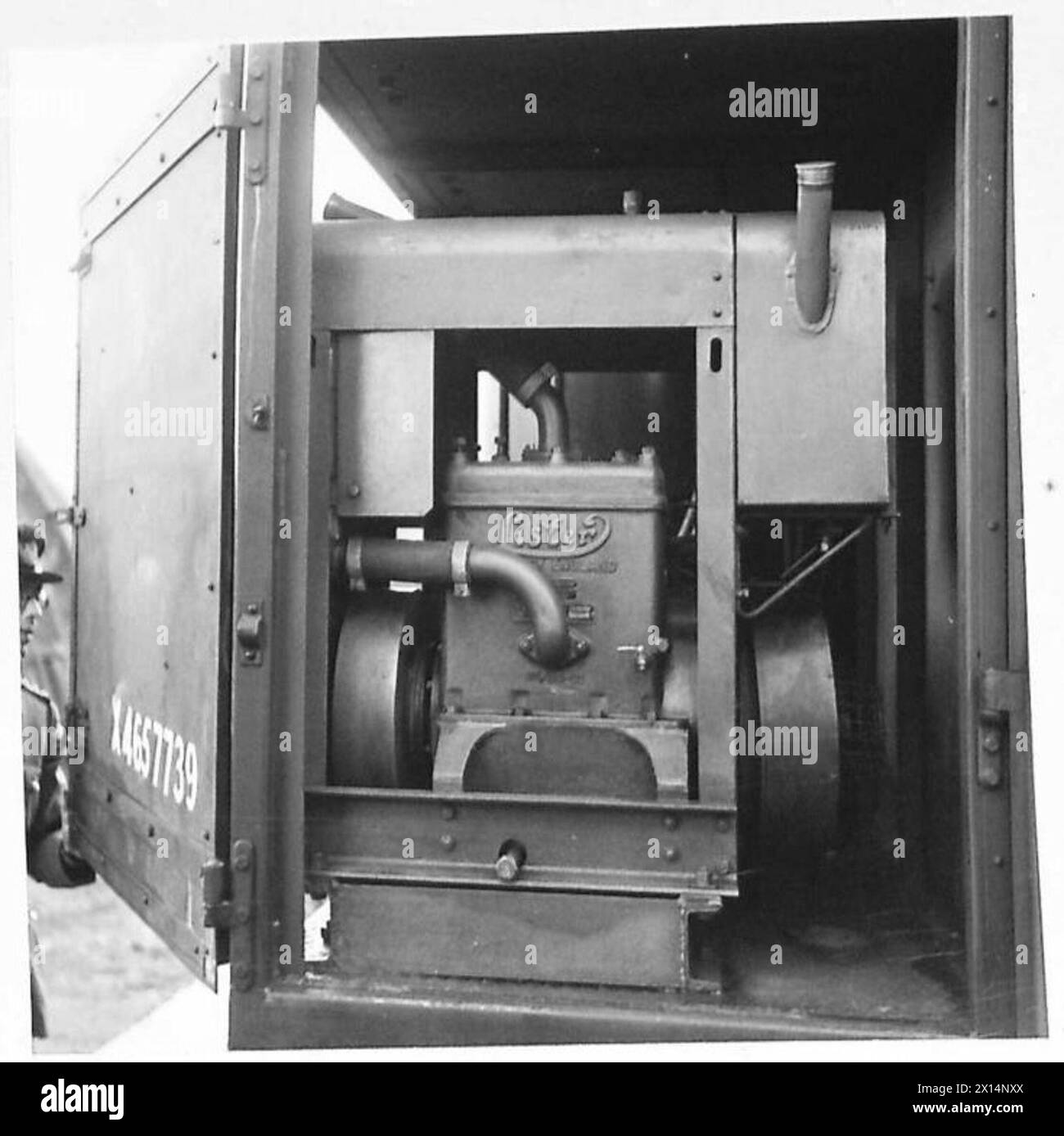 A Lister motor is documented by British Army personnel for operational ...