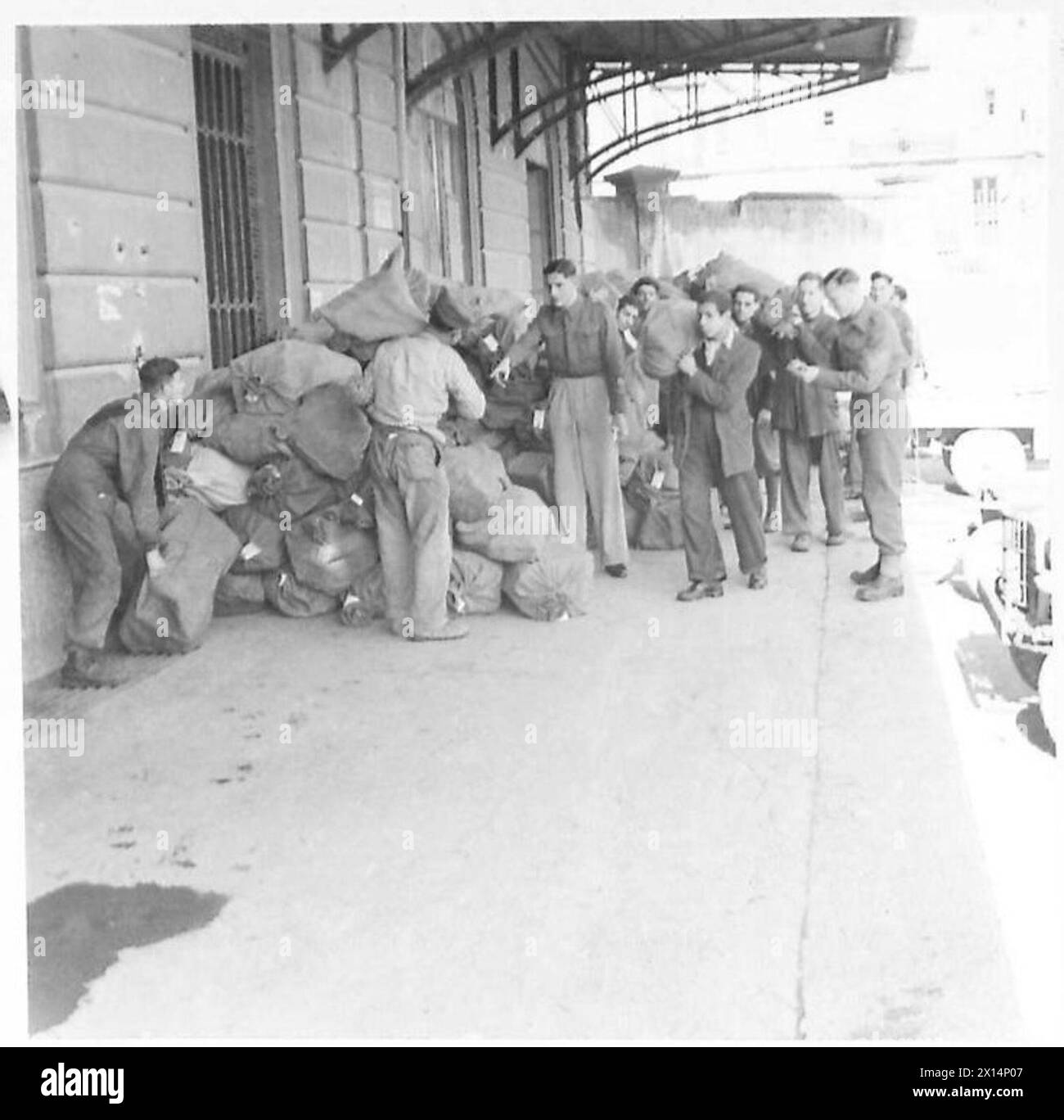 CSM E.J. Bullock of the Royal Engineers Postal Section and Sgt. J ...