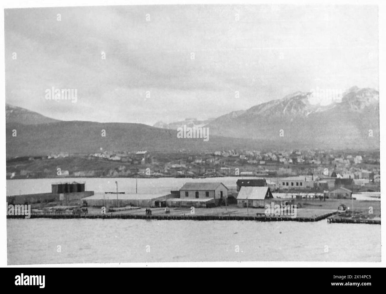 BRITISH AND CANADIAN TROOPS IN ICELAND - Views of Akureyri Harbour and ...