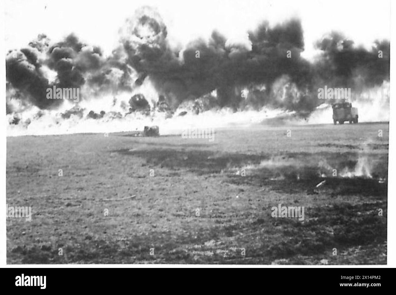 FLAME WEAPONS DEMONSTRATION - A heavy pump unit operating the flame ...