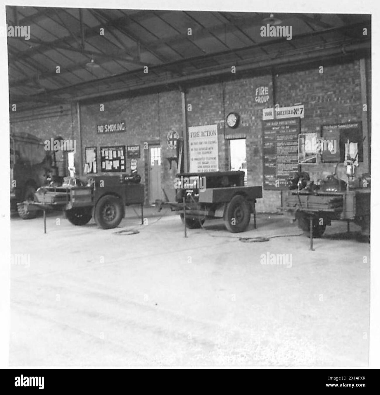 RAOC CENTRAL ORDNANCE DEPOT, OLD DALBY - Generator machine bench and ...