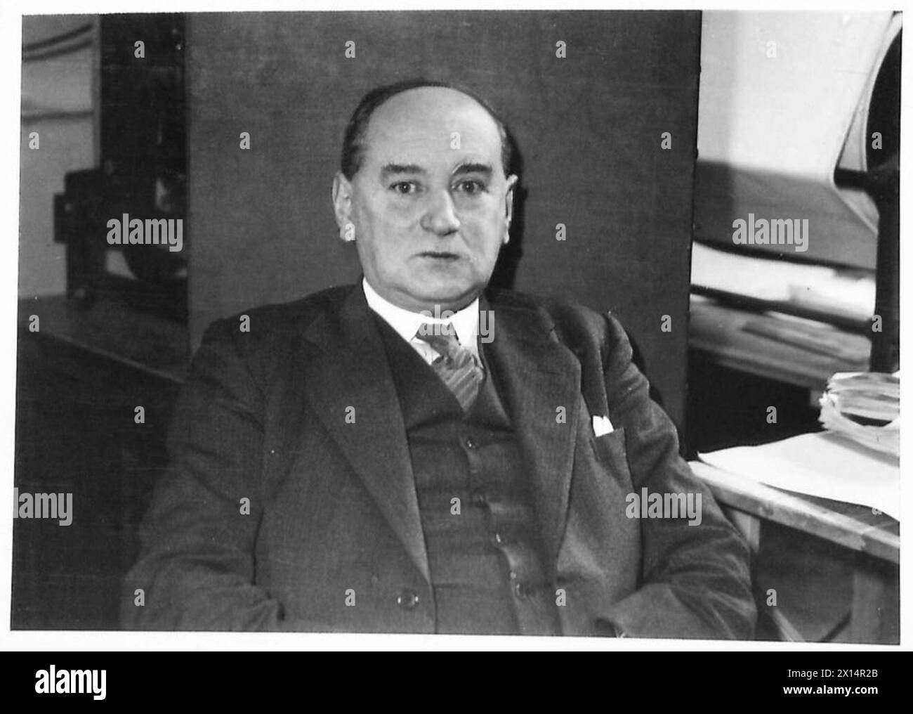 Photograph labeled negative, glass shows Mr. McCullock, press officer ...