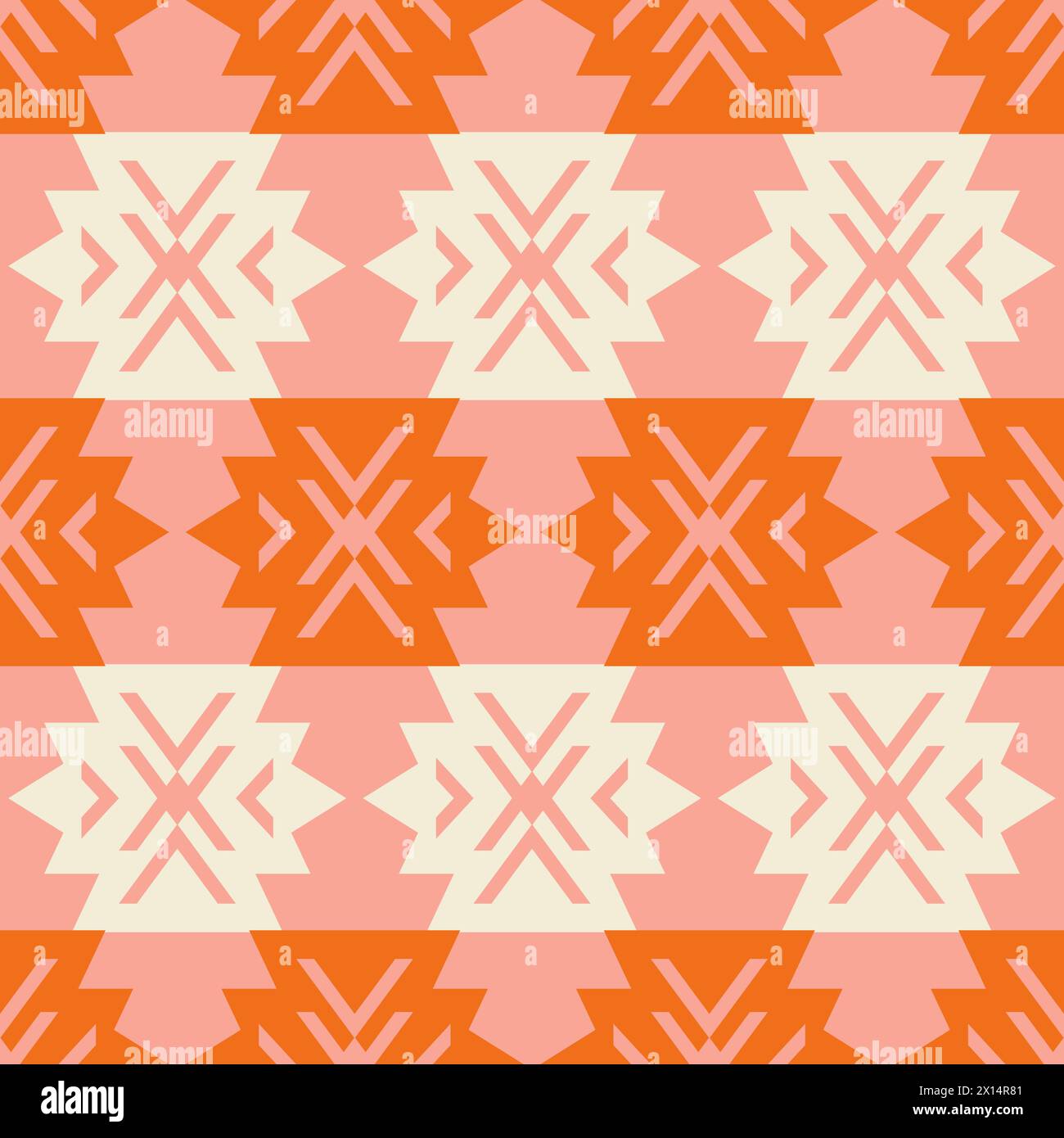 Tribal Southwestern Navajo Folk Seamless Pattern Stock Vector Image ...