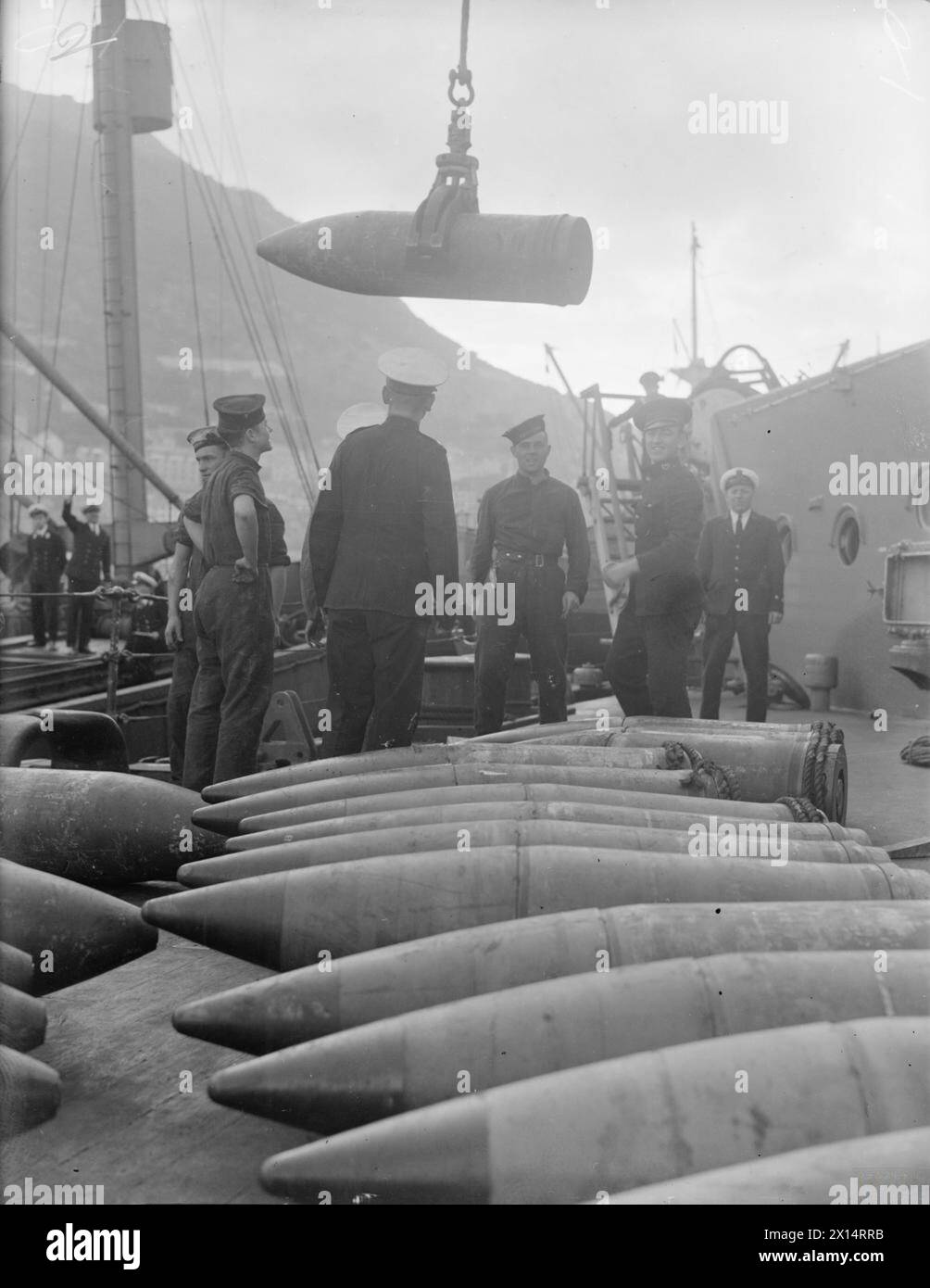 ON BOARD A BATTLESHIP. 1940 OR 1941, ON BOARD THE BATTLESHIP HMS BARHAM ...