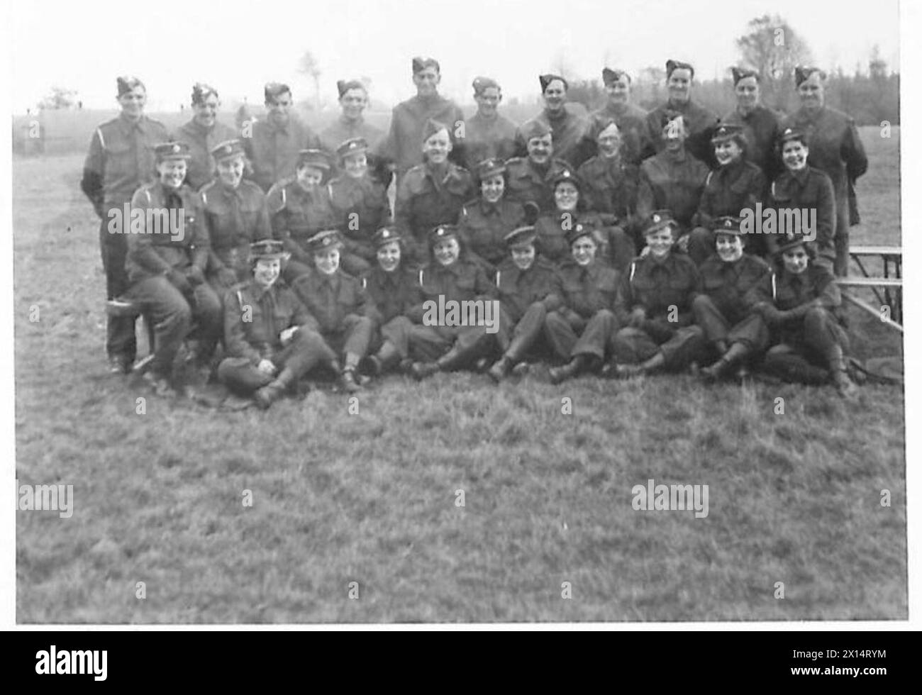 Group photographs of sections at an Anti-Aircraft battery for inclusion ...