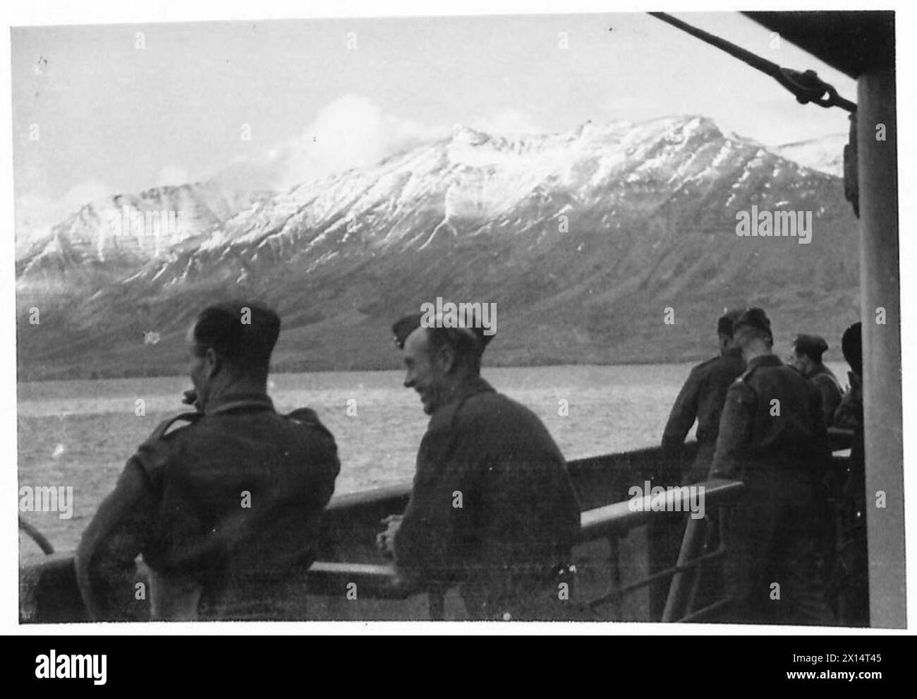 BRITISH AND CANADIAN TROOPS IN ICELAND - Typical Icelandic scenery seen ...