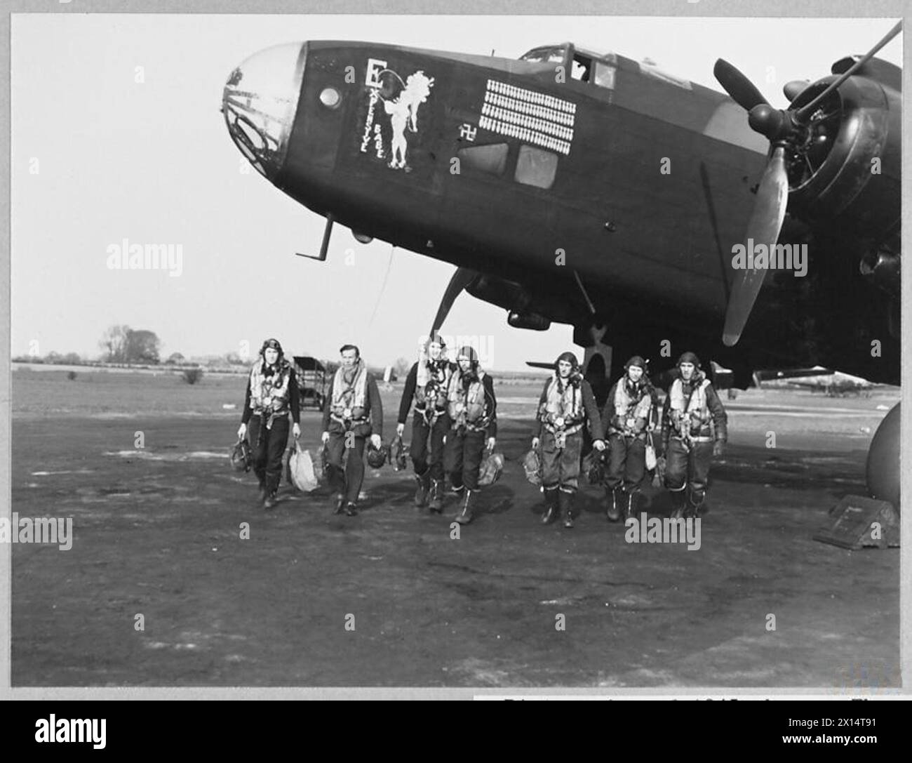 In 1945, New Zealand pilots B.E. Young and A.F. Swan fly a Spitfire ...