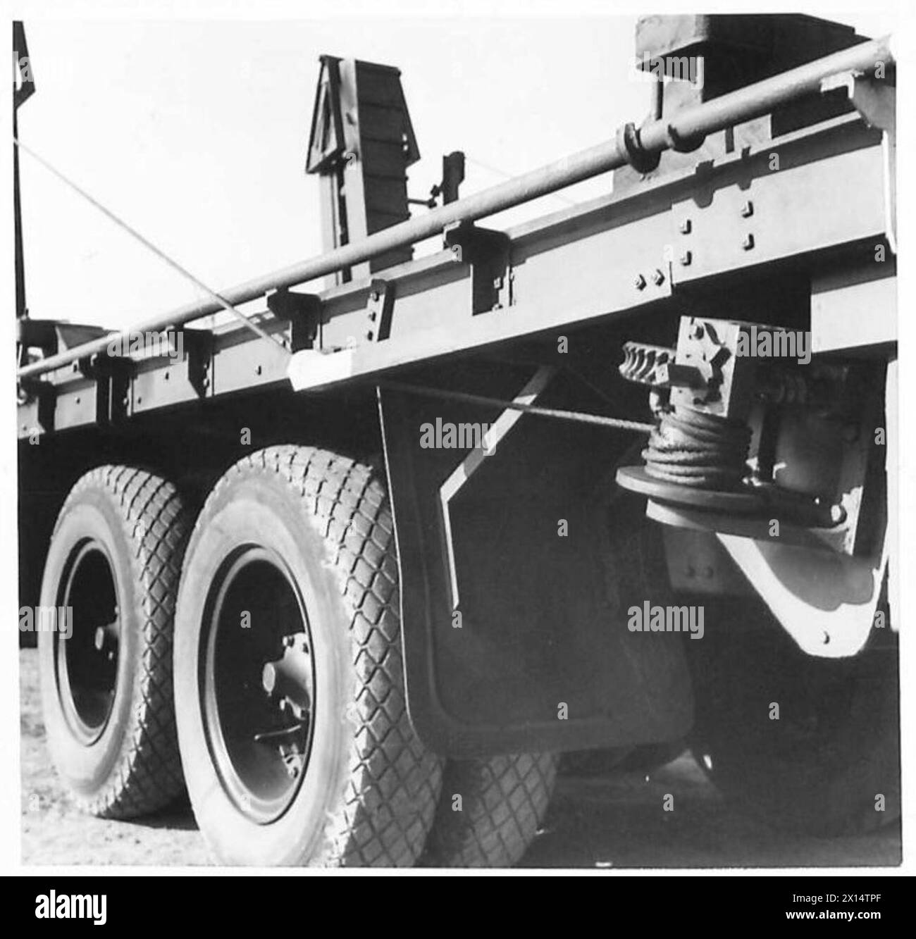 A 20-ton Mack tank transporter, W.D. No.L.770073, used by the British ...