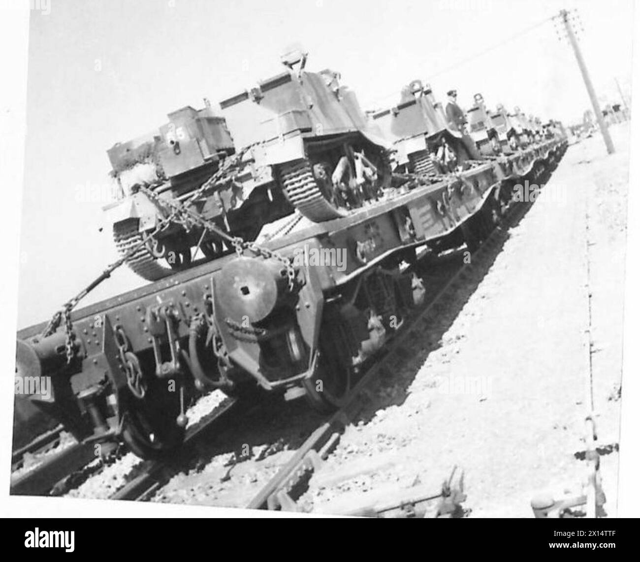 MOVING DAY - Bren carriers loaded on trucks ready for the move British ...