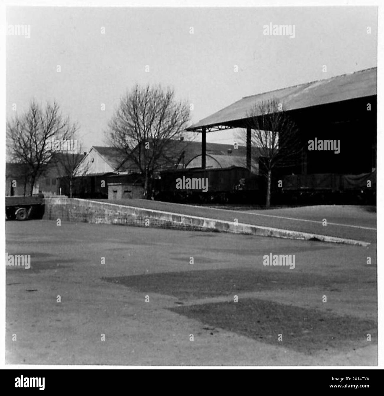 The central depot of the R.A.O.C. displays a ramp used for loading and ...