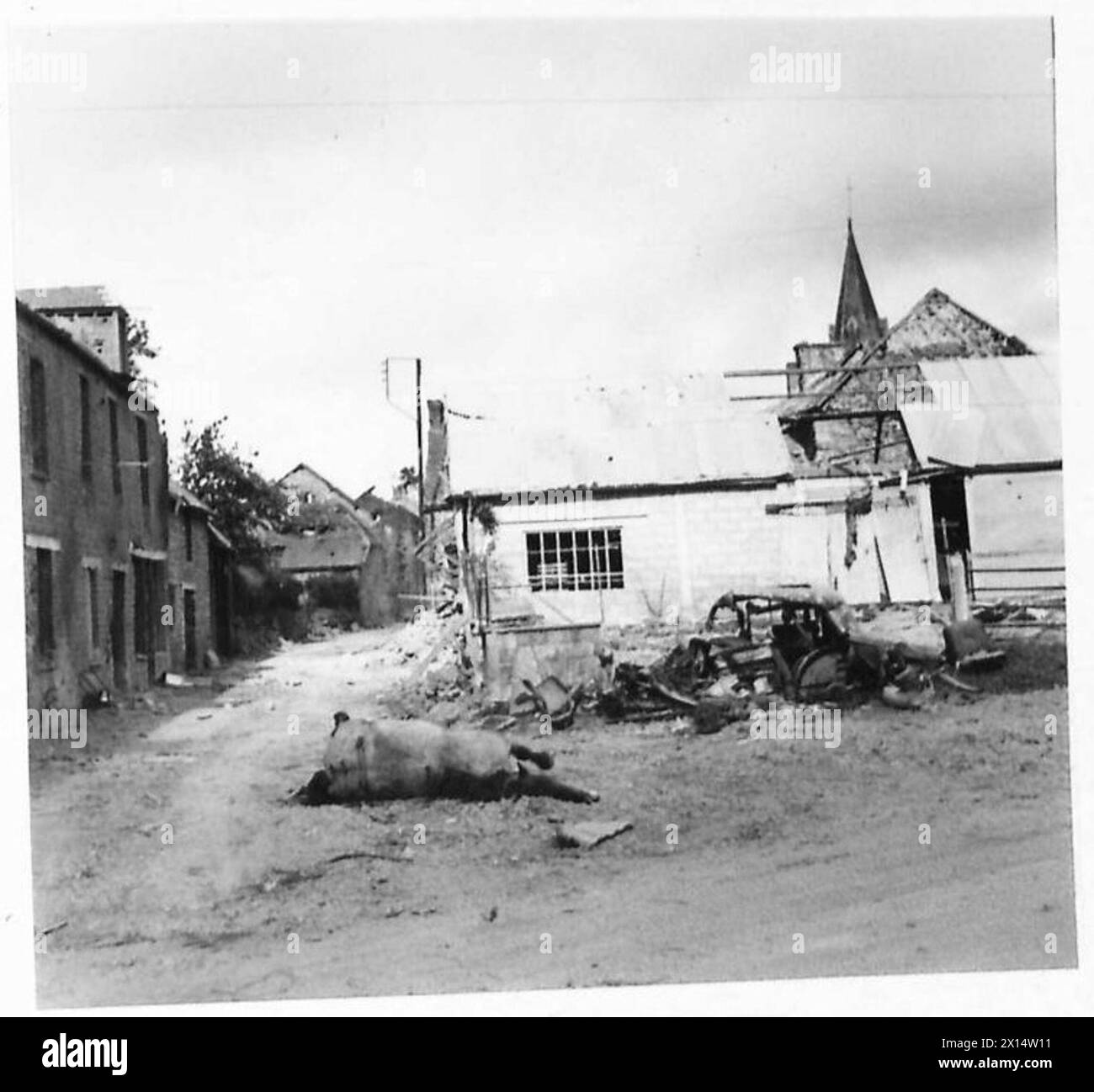 ADVANCE BEYOND MONT PINCON - Scenes in the village British Army, 21st ...