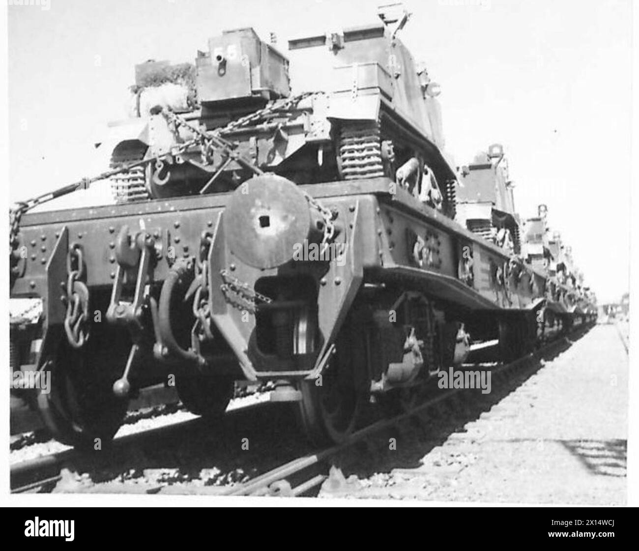 MOVING DAY - Bren carriers loaded on trucks ready for the move British ...