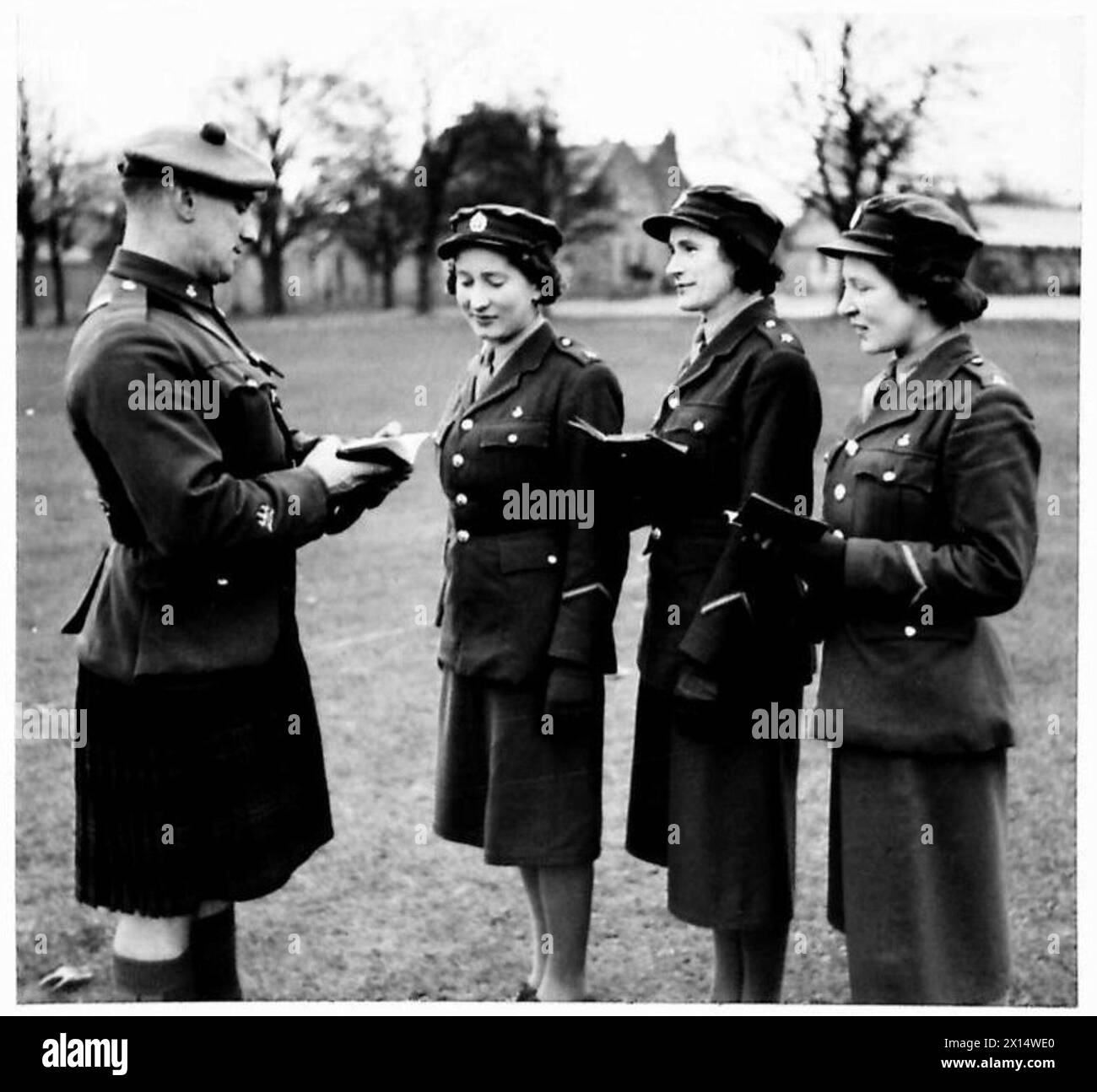 Three ATS girls at a training centre in Scotland wear good conduct ...