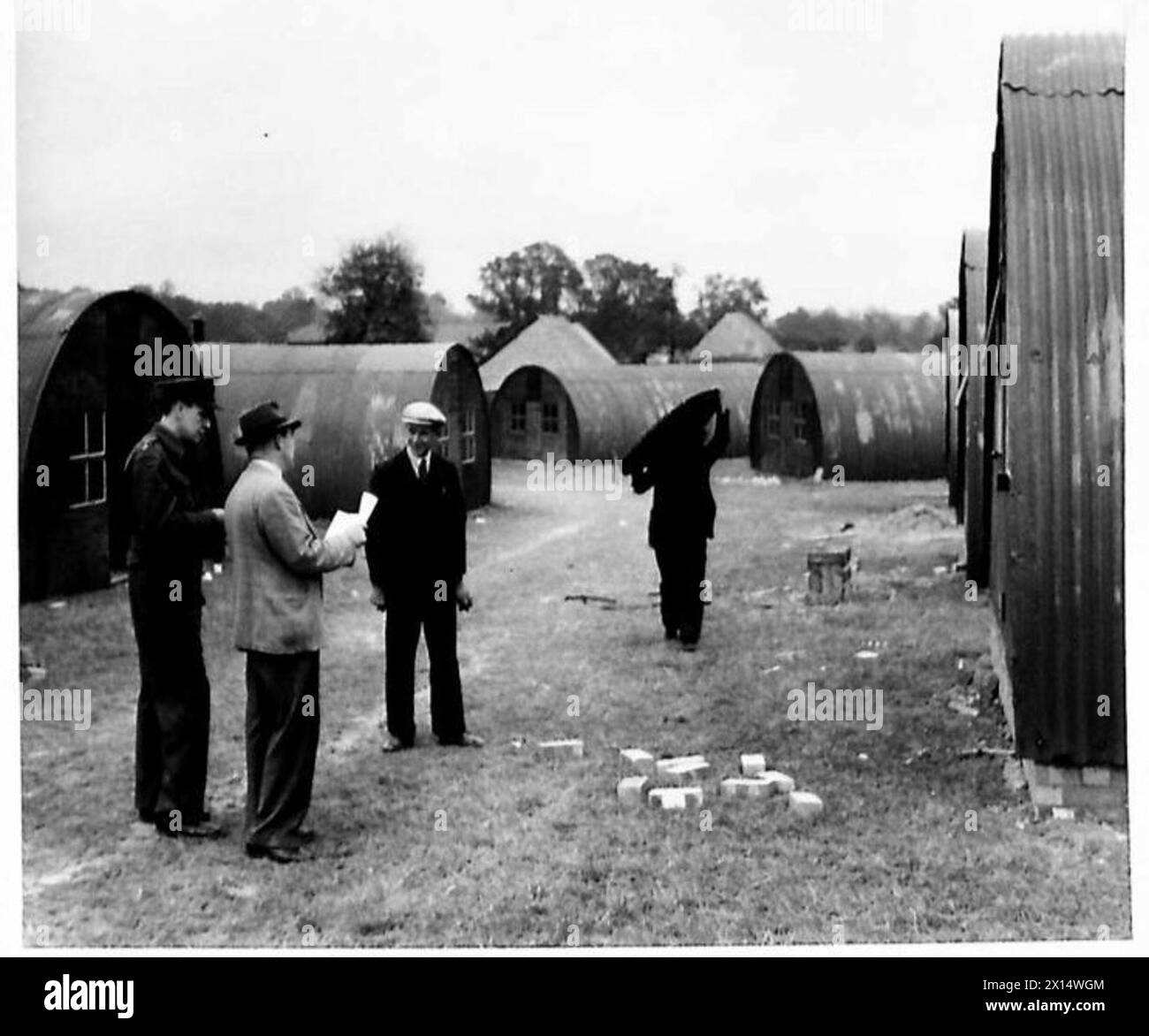 ANOTHER NEW ARMY CAMP - View of some of the completed Nissen huts, in ...