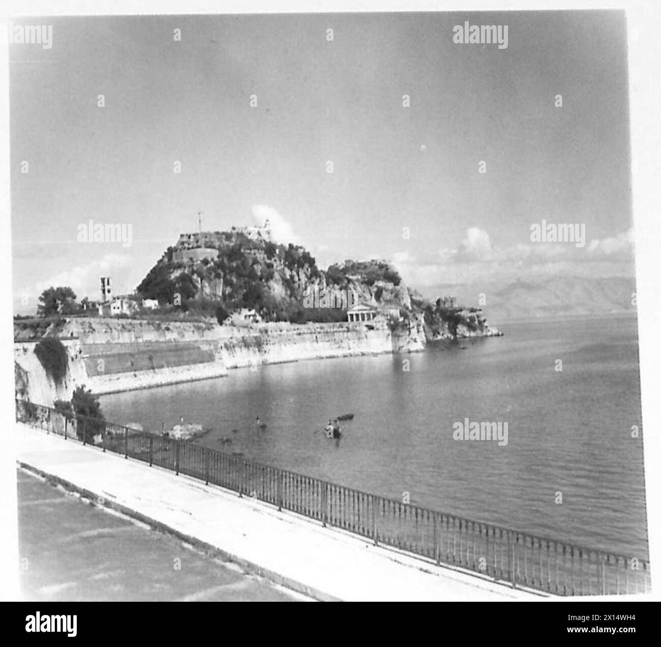 THE TOWN OF CORFU - The Greek flag again at the masthead of the old ...