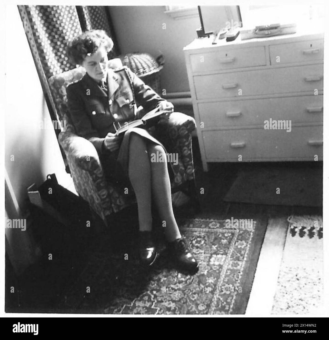 An ATS officer is shown in her private room at the college ...