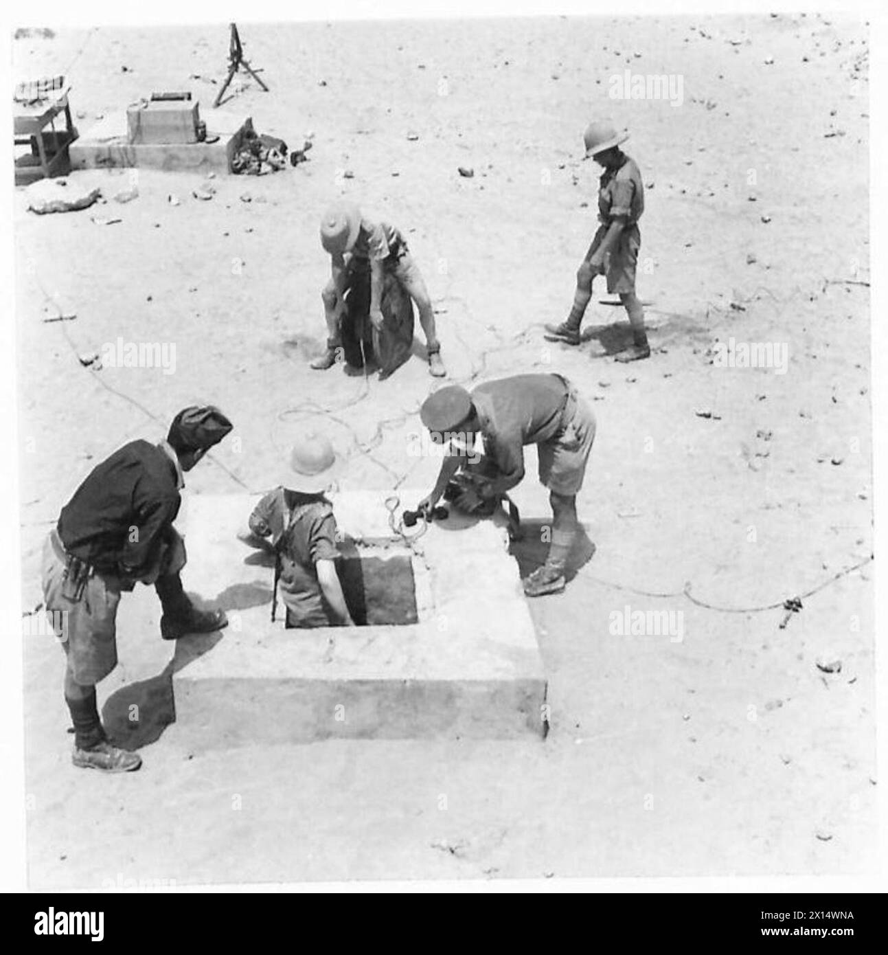 An underground signal station in the Western Desert is accessed through ...