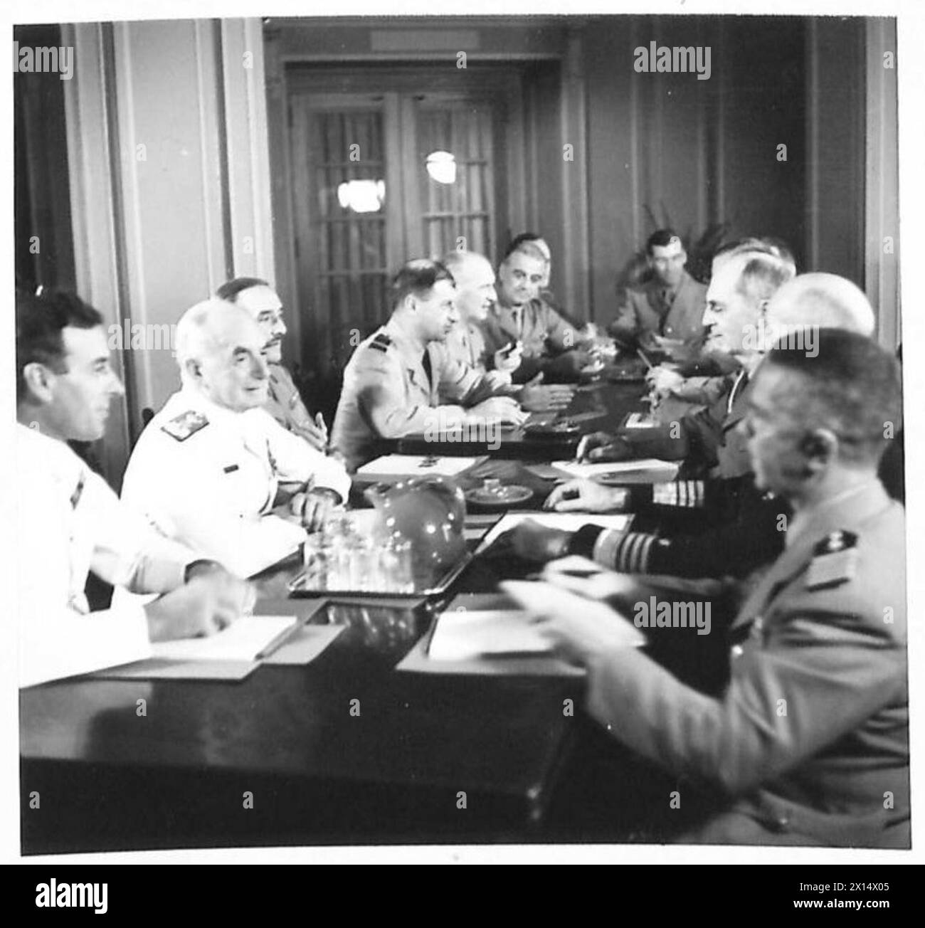 JOINT CHIEFS OF STAFFS AT QUEBEC - Round the table - left to right are ...