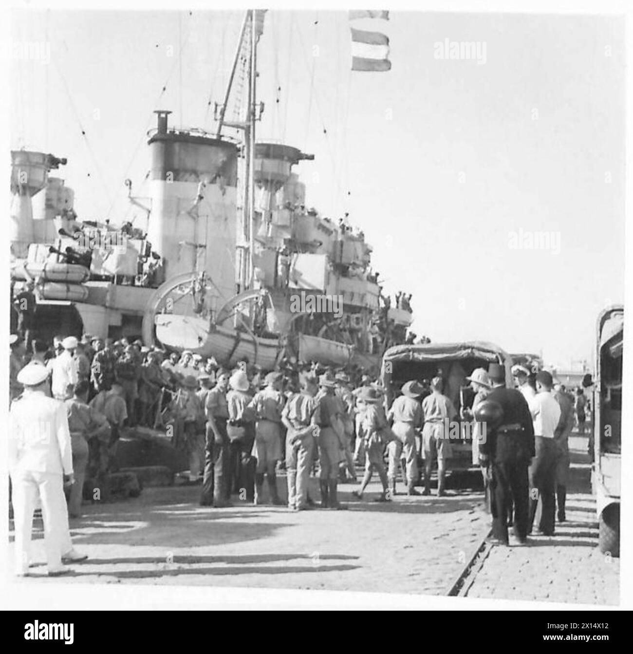 BRITISH TROOPS ARRIVE IN EGYPT FROM CRETE - One of the transports ...