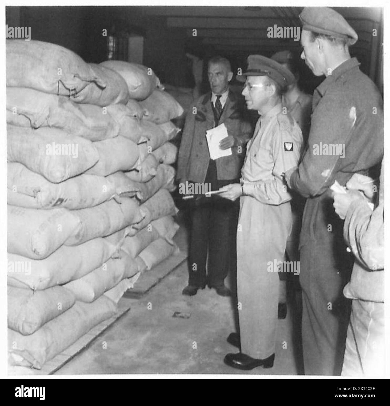 The first British food train arrives in Vienna, where sacks of flour ...
