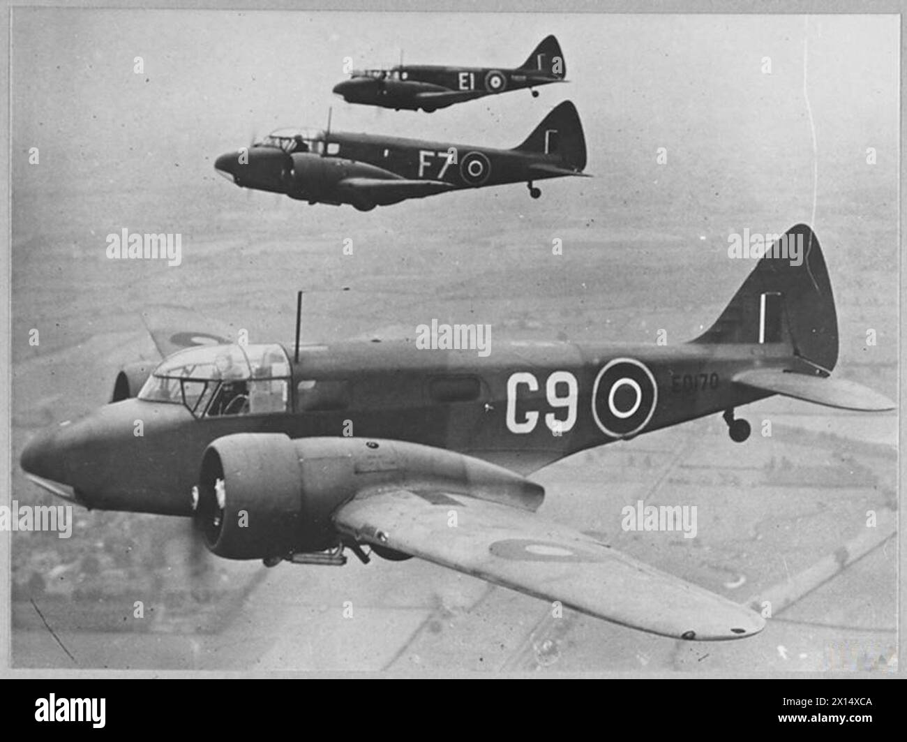 Airspeed Oxford Mark IIs of No. 6 (Pilots) Advanced Flying Unit flew in ...