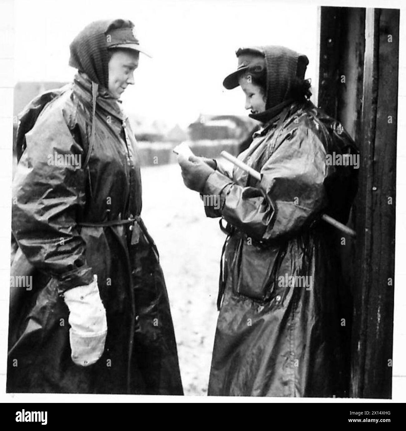 WINTER HUTS FOR A.A. GUNNERS & A.T.S. PERSONNEL - An A.T.S. sentry ...
