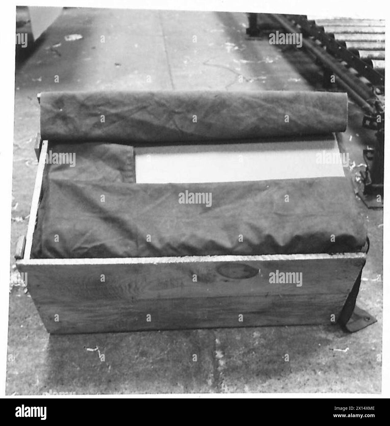 CENTRAL ORDNANCE DEPOT, CHILWELL - Ground sheet material block folded ...