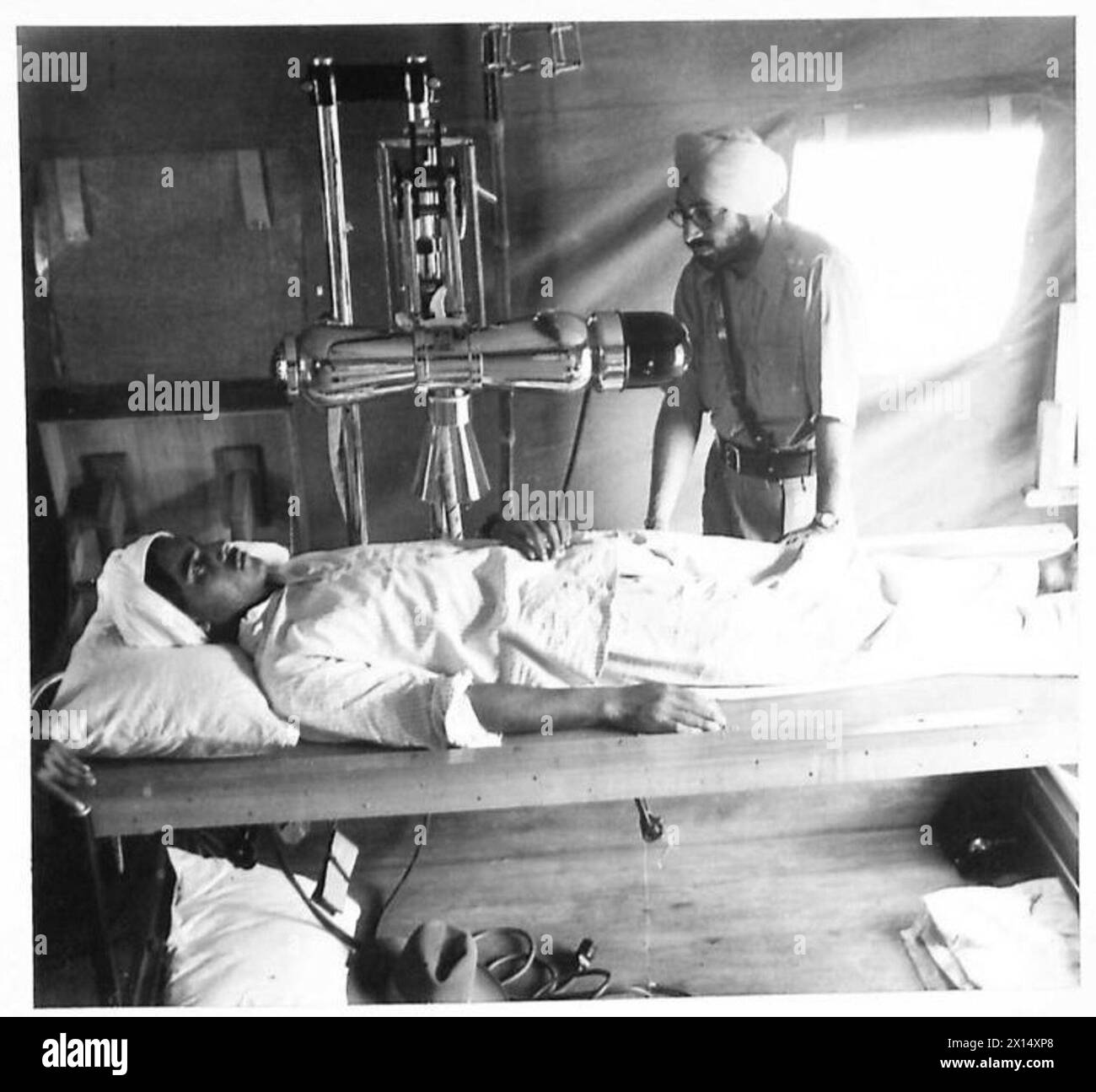 PHOTOGRAPHS TAKEN OF A NEW X-RAY (INDIAN) MOBILE UNIT - A patient on ...