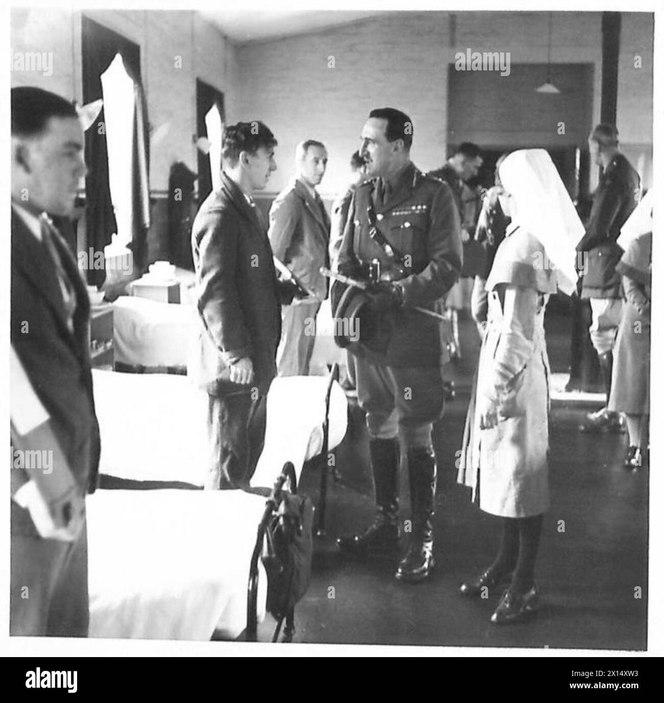 The Commander-in-Chief of Home Forces visits a hospital ward in ...