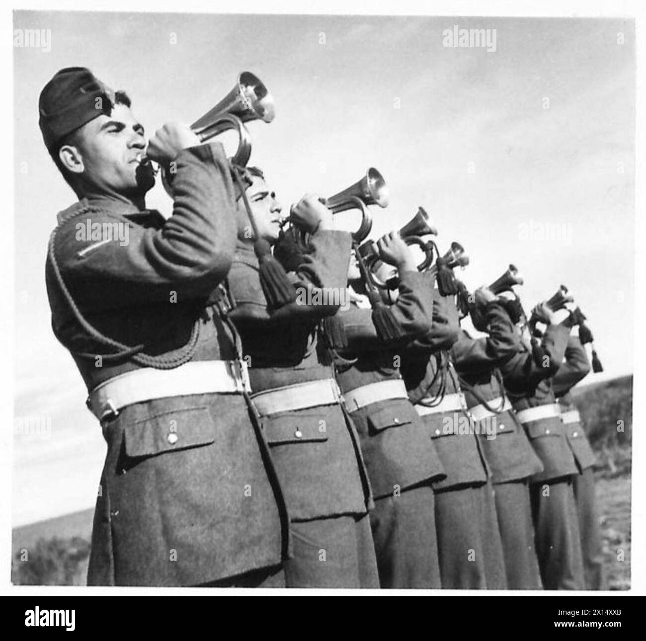Buglers of the Cyprus Regiment participate in training exercises as ...