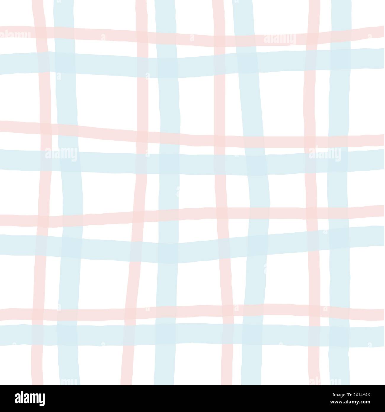 Vector hand drawn cute checkered pattern. cottagecore Doodle Plaid ...