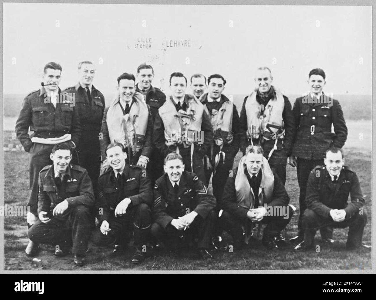 Fighter pilots of a Royal Air Force squadron in Britain, 1940-1945, are ...