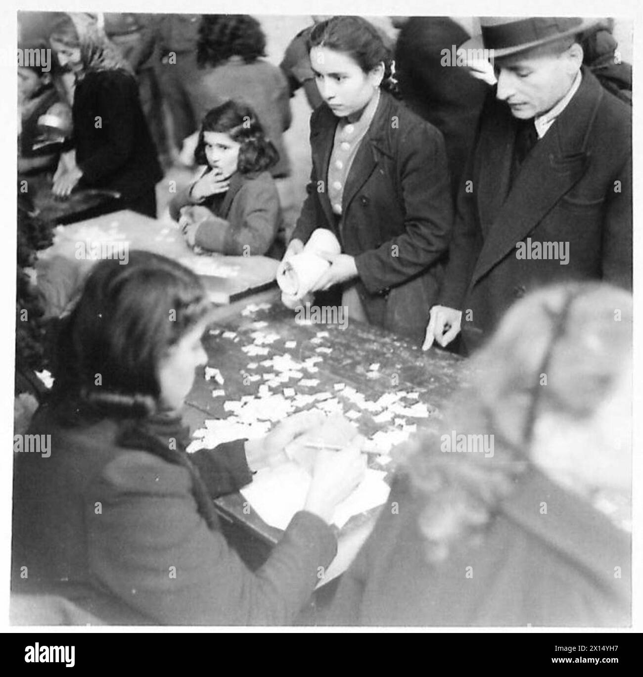 British troops in Greece assist in food distribution, where civilians ...