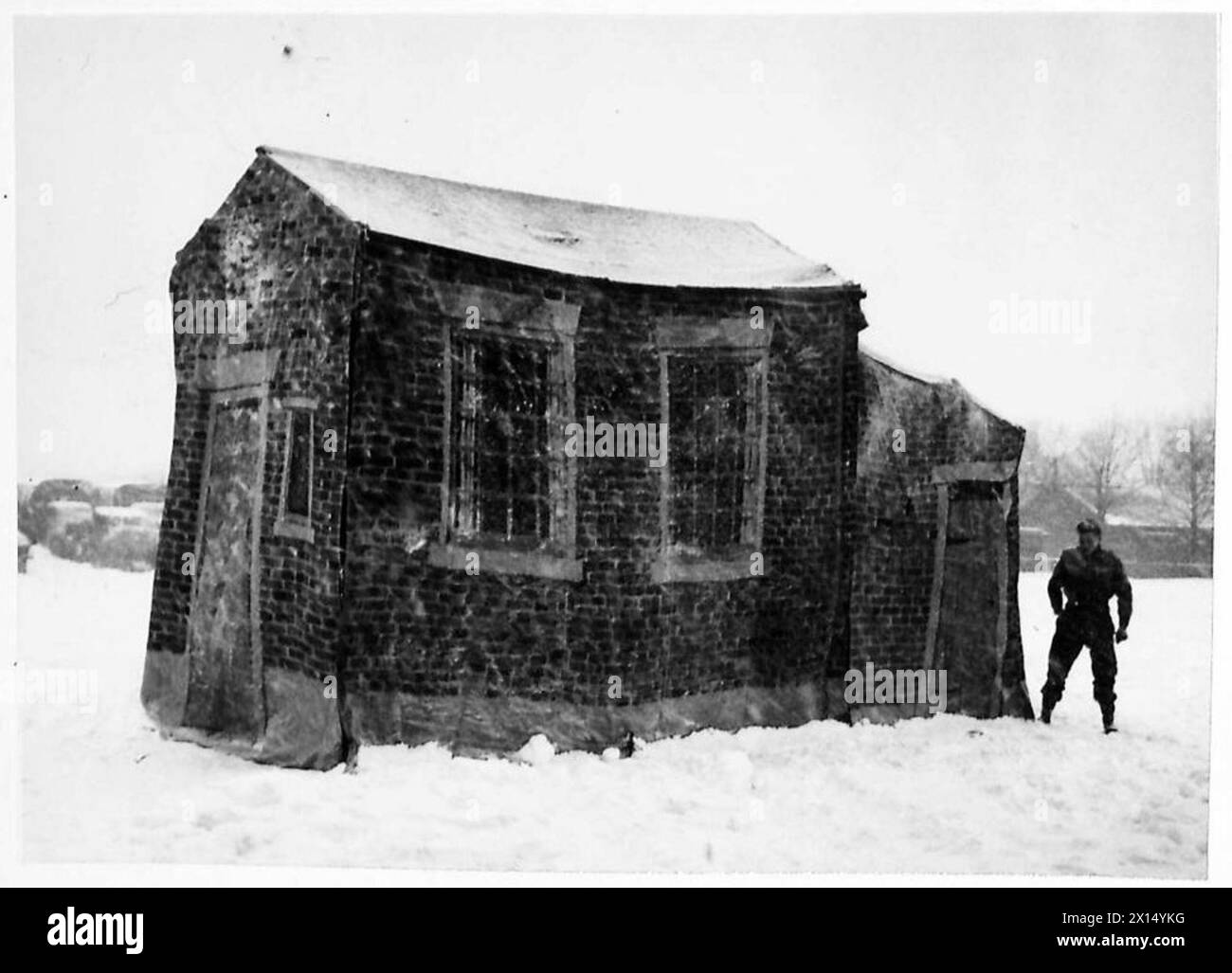 A wireless lorry is camouflaged to look like a cottage, with ...