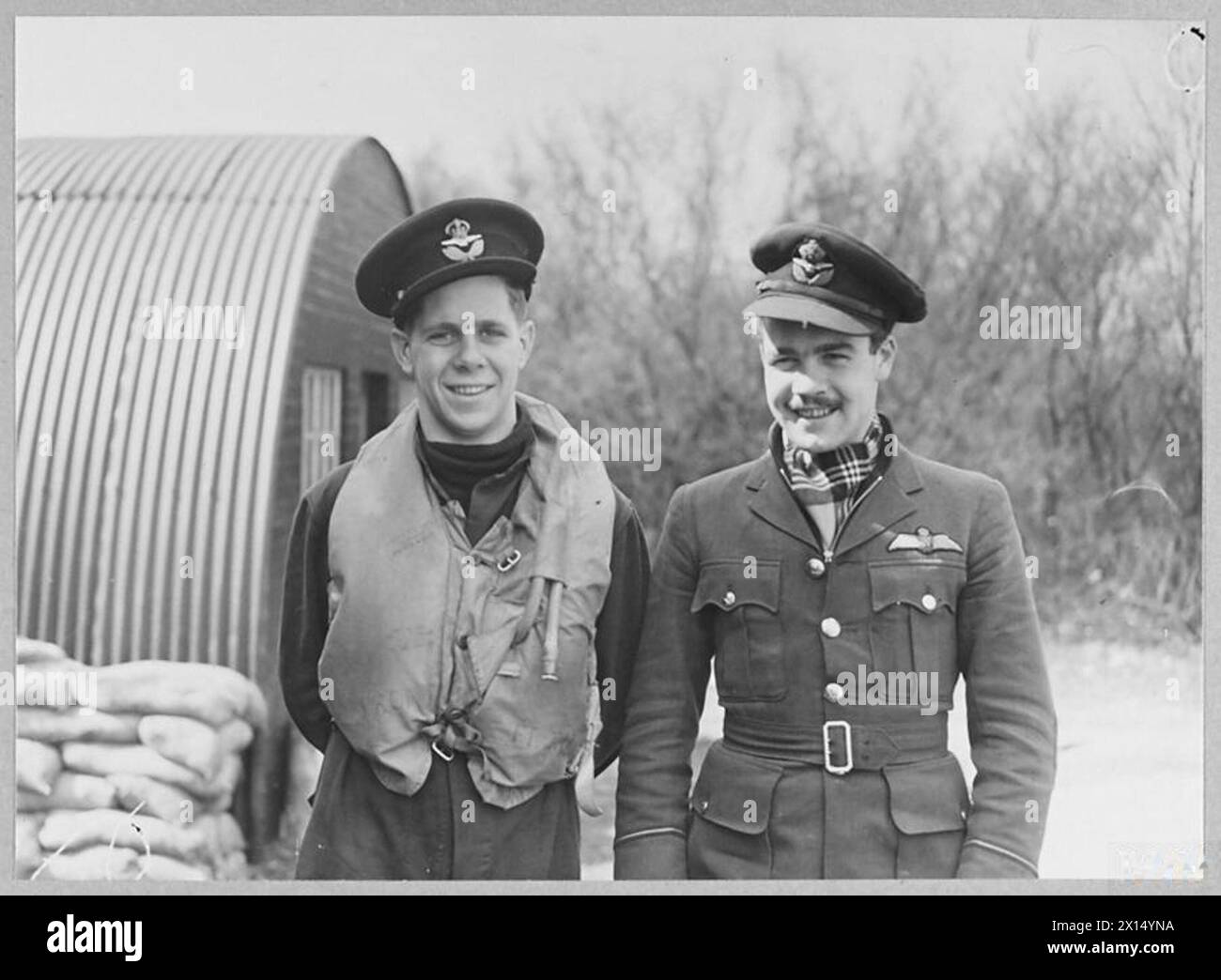 Flying Officer C.I.P. Arthur and Pilot Officer K.M. Hicks serve in No ...