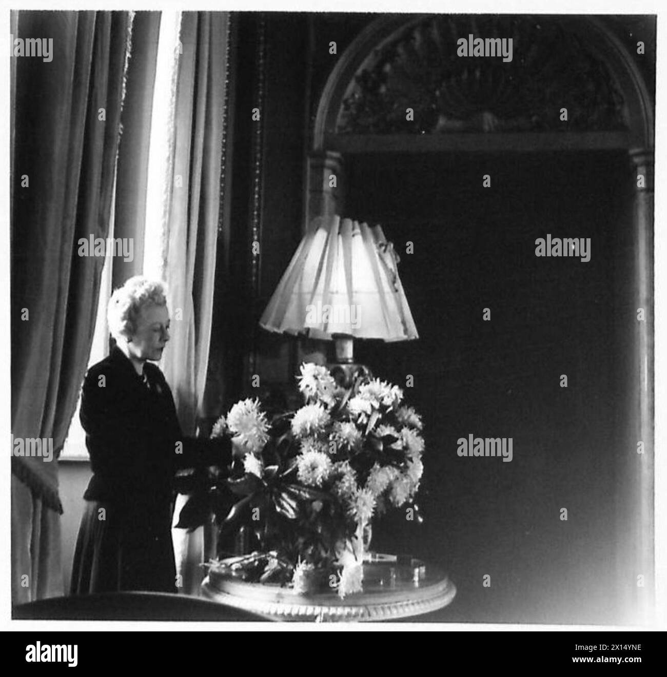 THE BRITISH EMBASSY, ROME - Lady Charles arranged some flowers in the ...