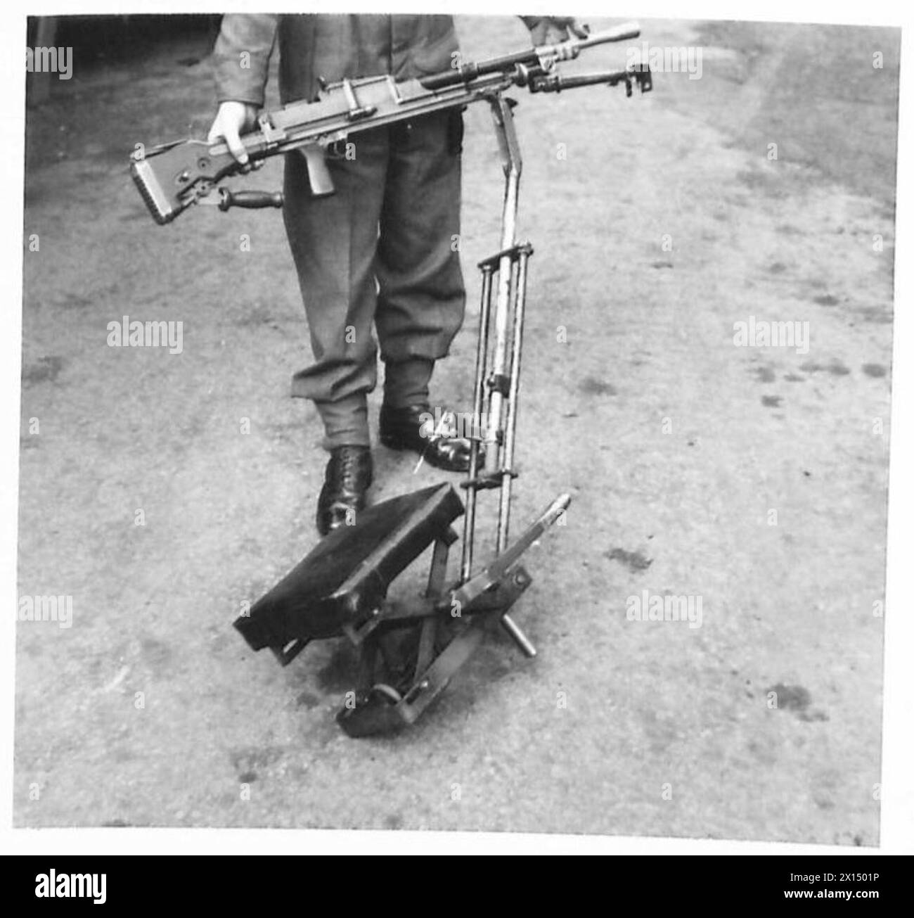 An Armoured car displays new mountings for Bren guns in anti-aircraft ...