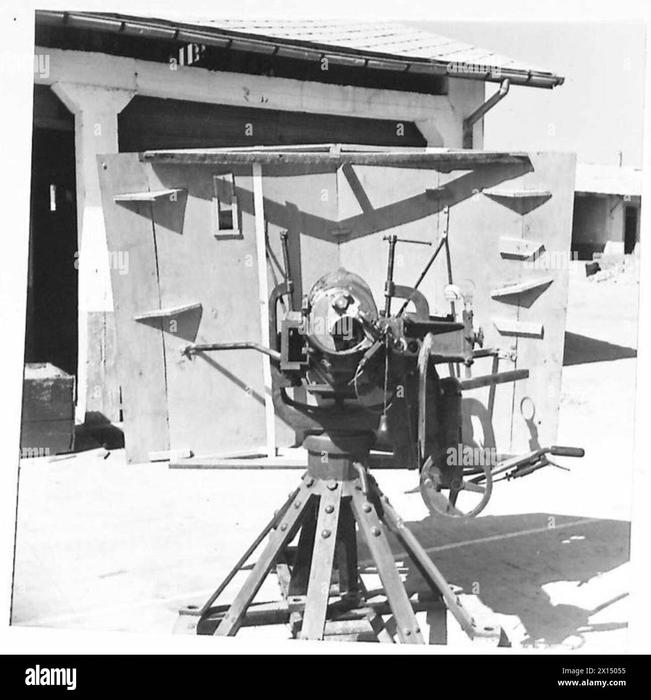 MOCK UP SHIELD ON FRENCH 75MM GUN - Front, side and rear views of the ...