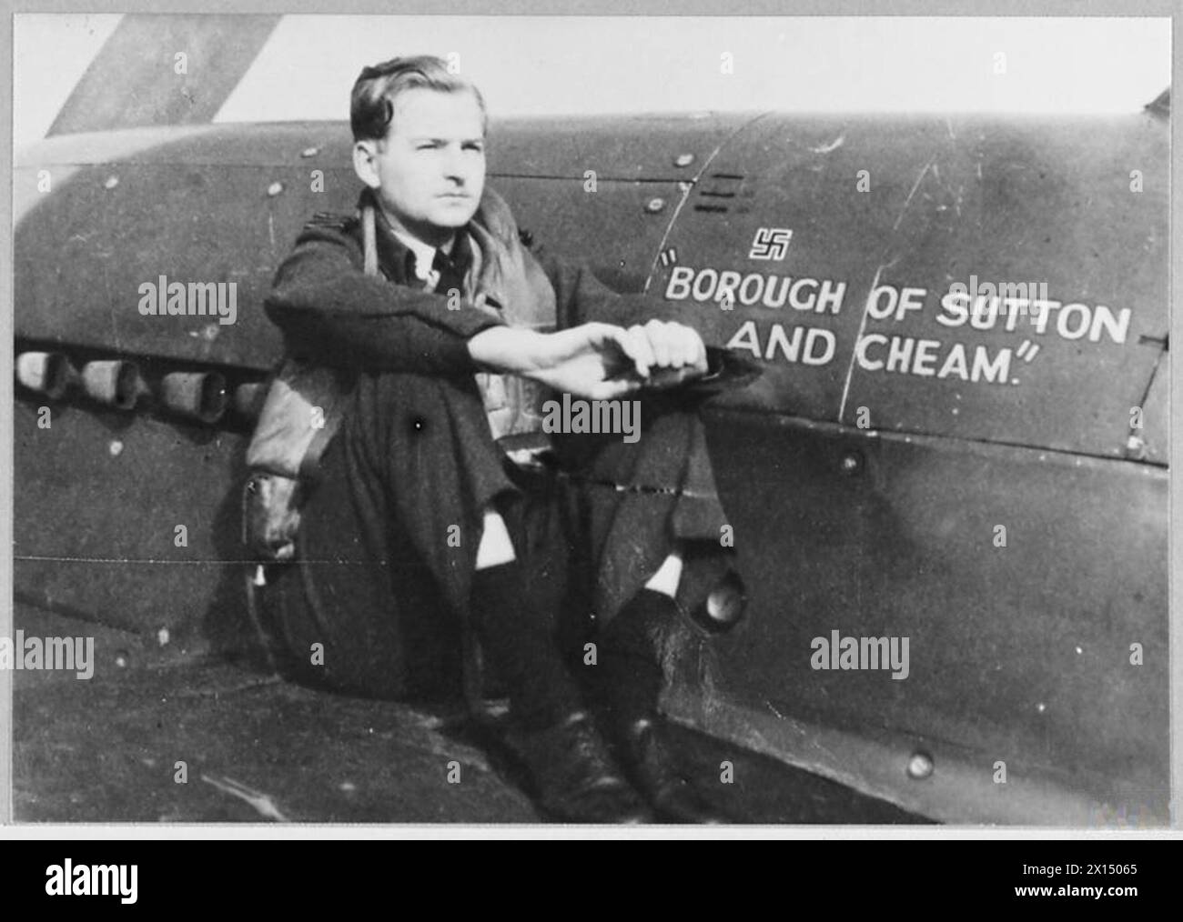 "SUTTON & CHEAM" TYPHOON GETS SQUADRON'S FIRST ENEMYAIRCRAFT. - A ...