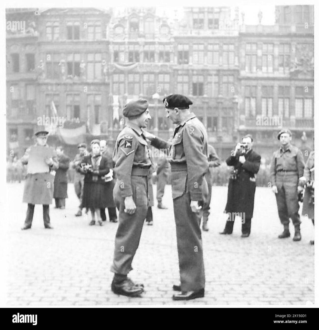 INVESTITURE BY FIELD MARSHAL MONTGOMERY IN BRUSSELS - L/Cpl J. Regner ...