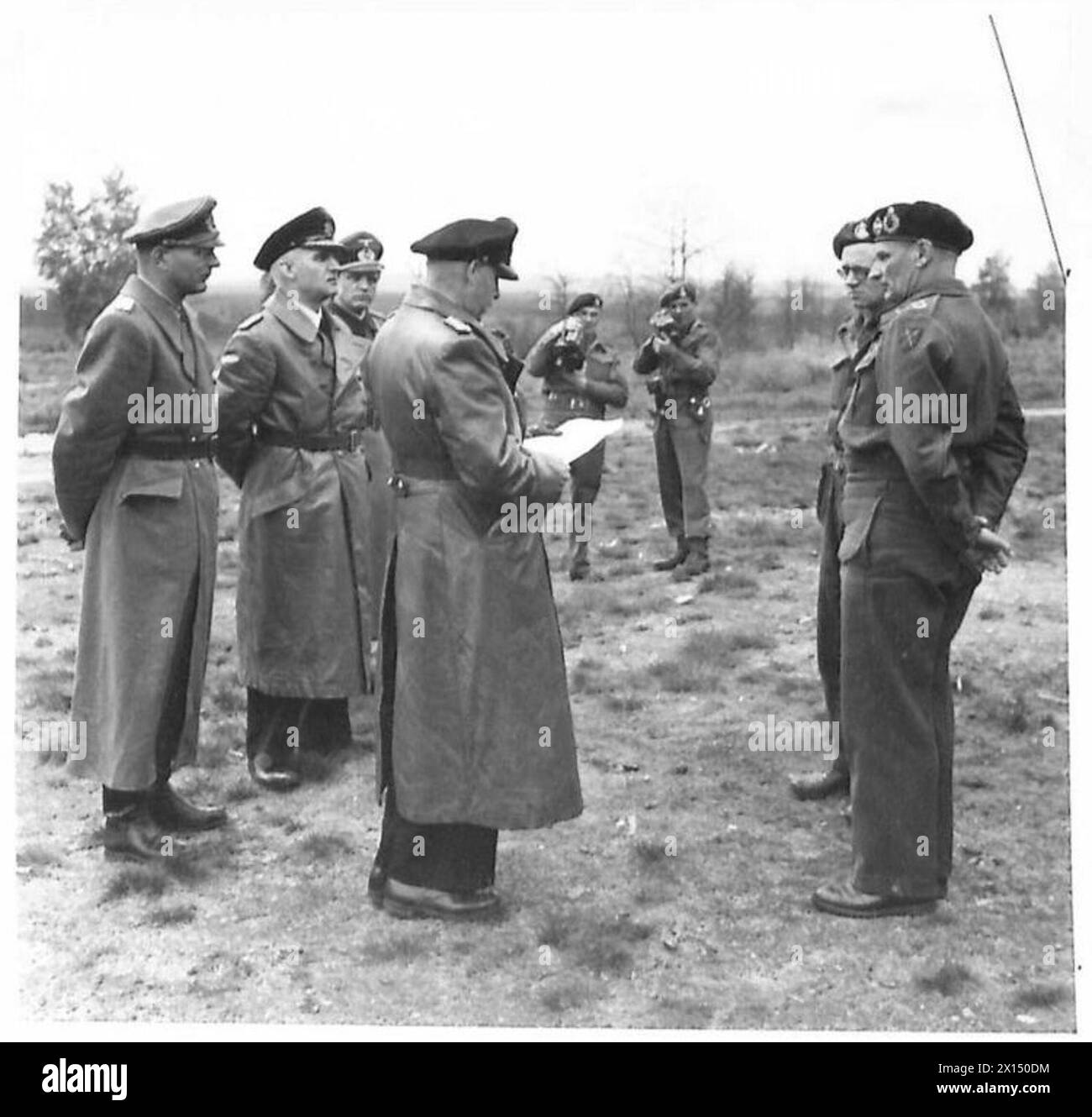 GERMANS ASK FOR PEACE TERMS - Field Marshal Sir Bernard Montgomery with ...