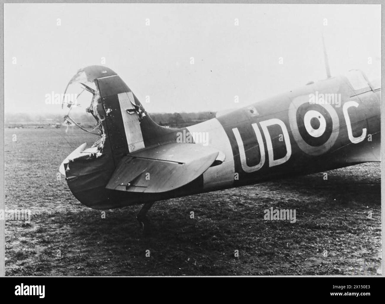 AUSTRALIAN PILOT WINS COMBAT WITH HALF DESTROYED RUDDER - 5378 View of ...