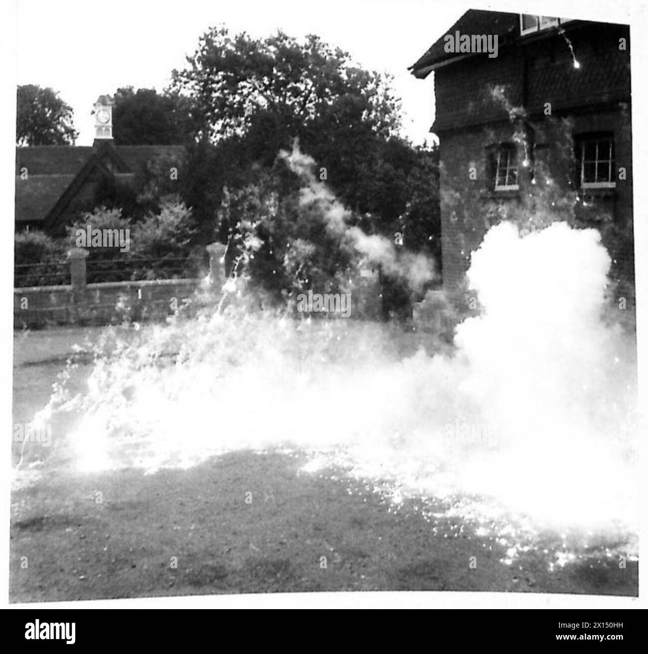 Moment of explosion Black and White Stock Photos & Images - Alamy