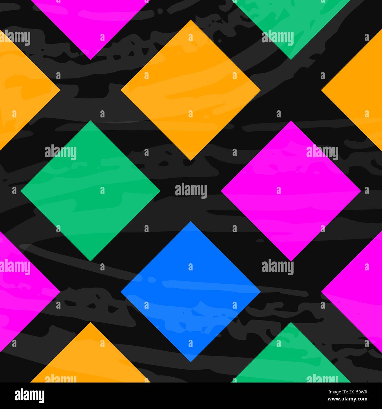 Colored checkerboard pattern. Bright colors vector pattern with dry ...