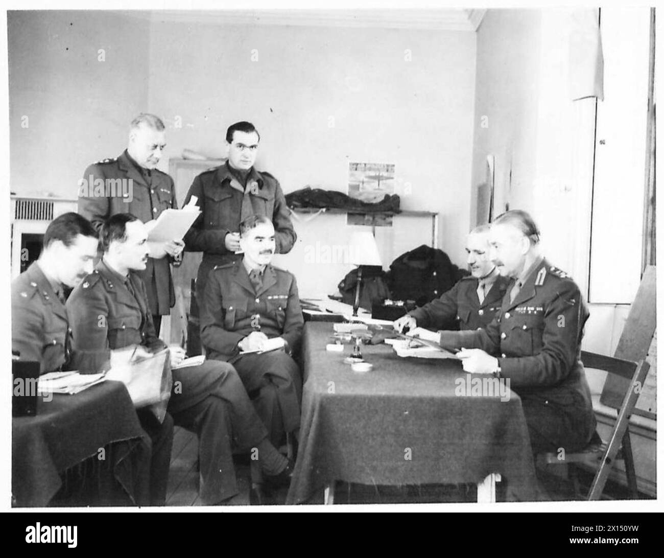 Staff officers at 'A' Corps Headquarters, including D.A., Q.M.G., and ...
